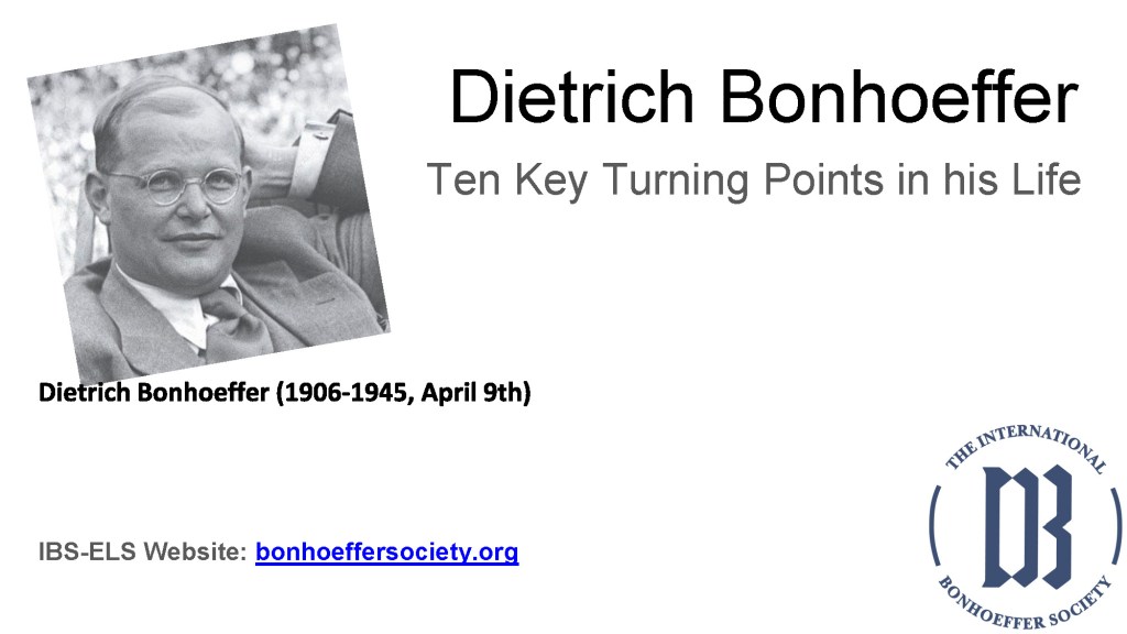 Bonhoeffer Curriculum – Good Shepherd Evangelical Lutheran Church